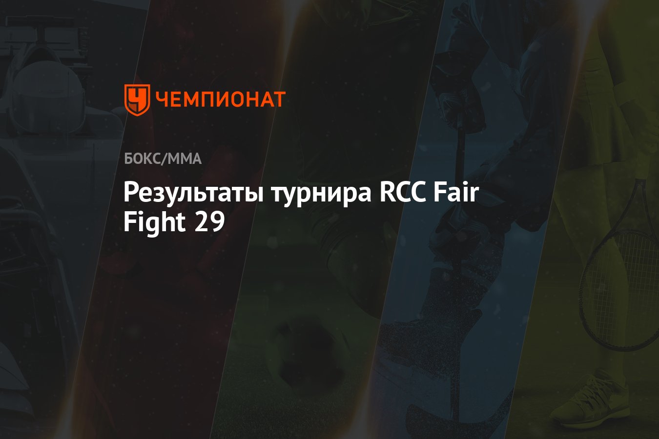 Результаты турнира RCC Fair Fight 29 - Чемпионат